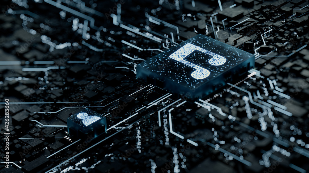 Ilustração do Stock: Audio Technology Concept with music symbol on a ...