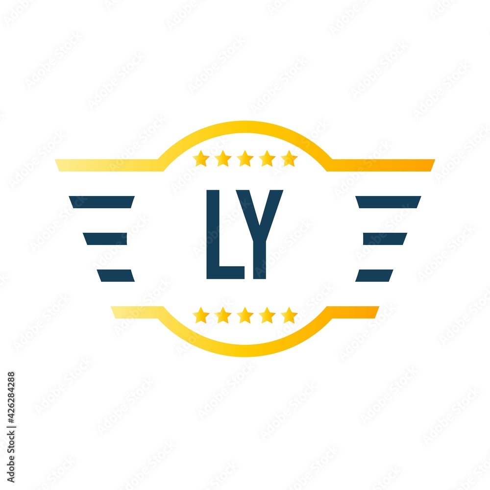Initial Letter LY Wing Logo Design Template. Creative Wing template ...