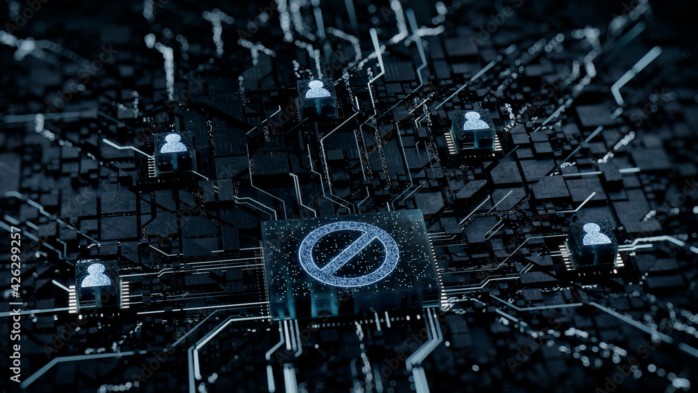 Ilustração do Stock: Restricted Access Technology Concept with ...