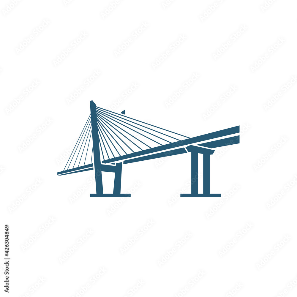 Bridge logo design vector illustration, Creative Bridge logo design ...
