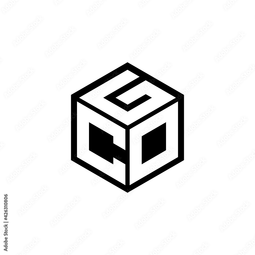 Vecteur Stock CDG letter logo design with white background in ...