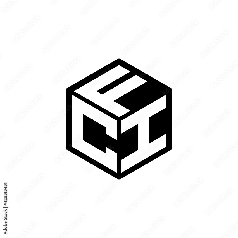 Vetor do Stock: CIF letter logo design with white background in ...