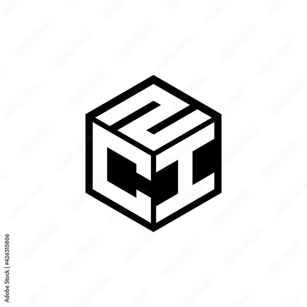 CIZ letter logo design with white background in illustrator, cube logo ...