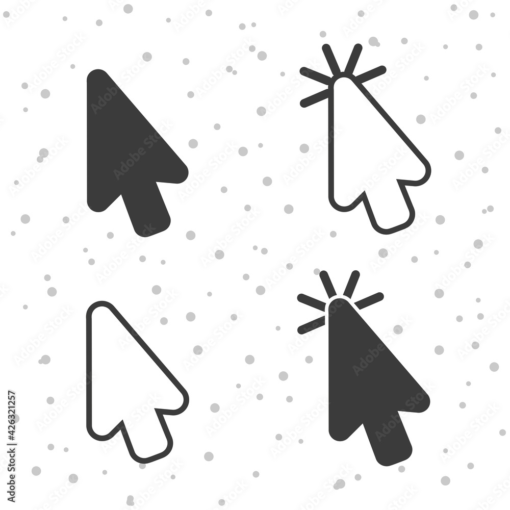 Click pointer icons. Cursor symbols for apps and websites. Stock ...