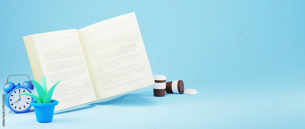 Book Background Design Blue