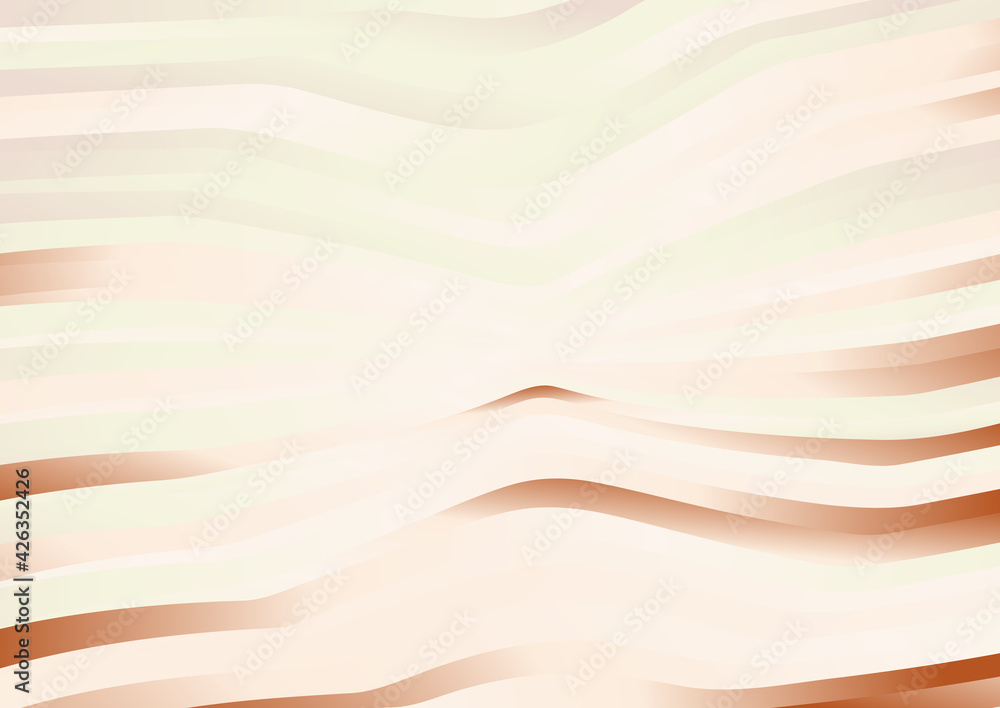 Abstract Glowing Light Brown Wave Background Design Stock Vector ...