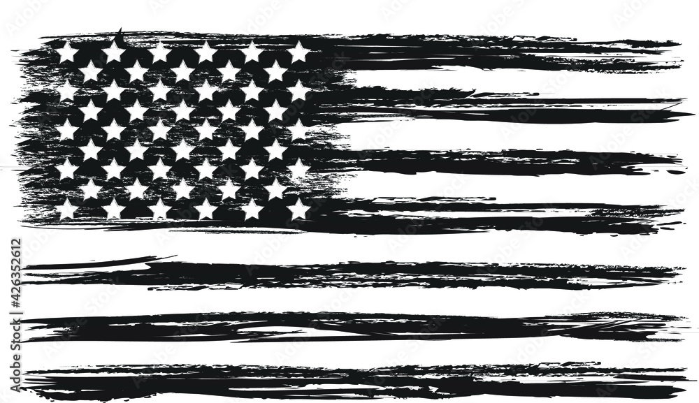 Vector Of The Distressed American Flag เวกเตอร์สต็อก | Adobe Stock