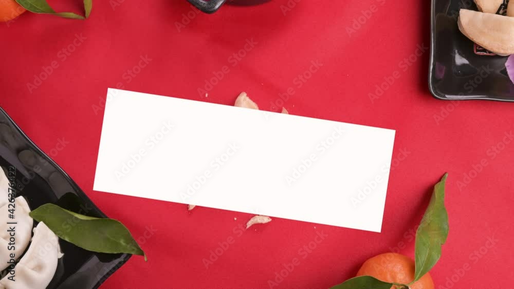 Video Stock The Opens traditional wish cookie is spinning in the center ...