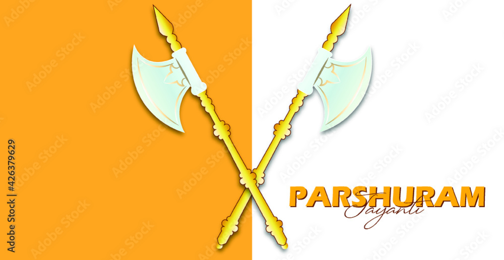 Creative vector illustration of Lord Parshuram Jayanti. weapon Farsa ...