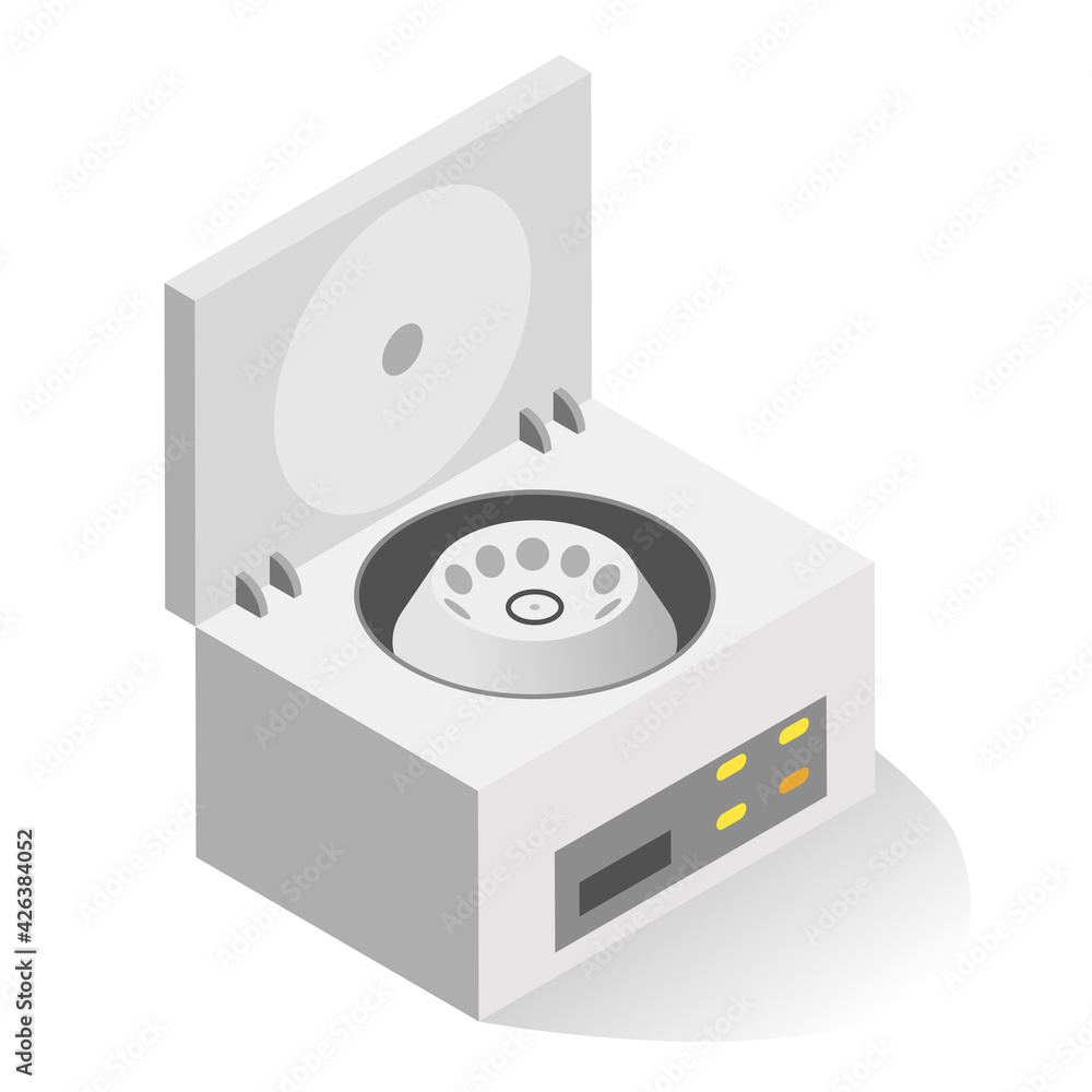 Medical equipment laboratory centrifuge machine vector illustration ...