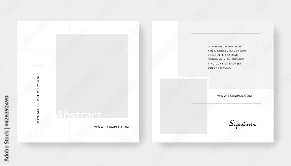 Clean editable social media layouts with minimalistic design, instagram ...