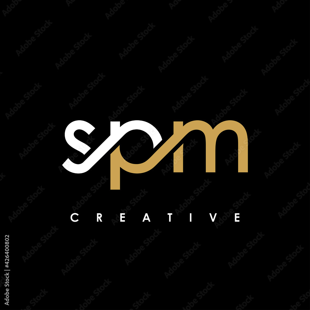 SPM Letter Initial Logo Design Template Vector Illustration Stock ...