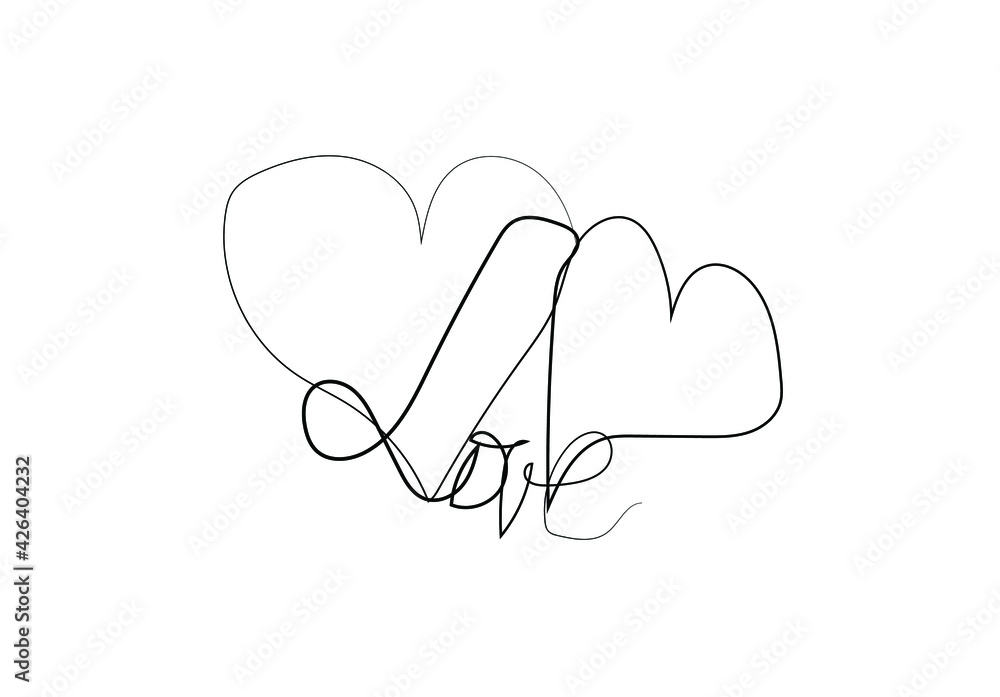 vector simple outline continuous line illustration, wallpaper and ...