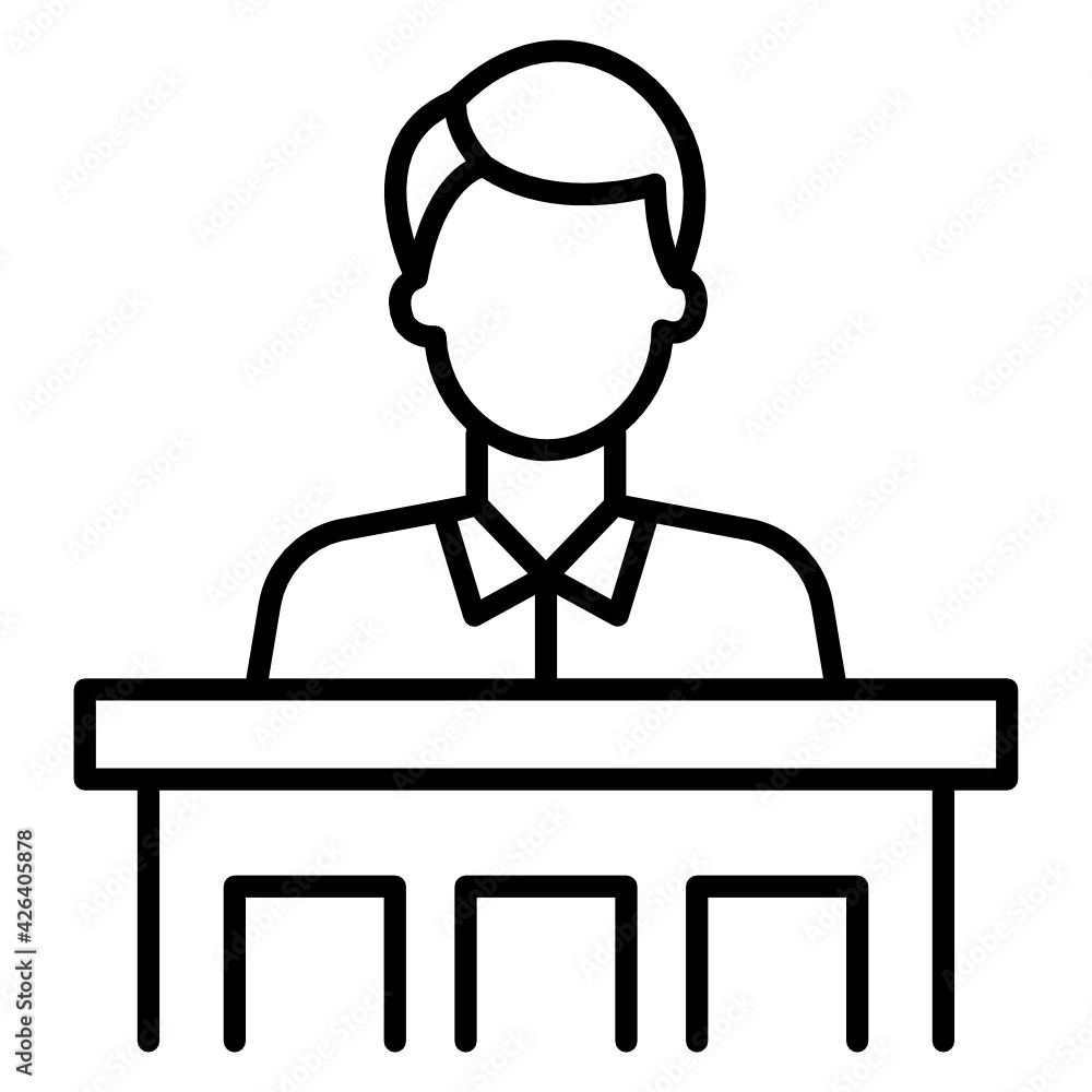 Coutroom Podium Stock illustration, Suspect in courthouse during ...