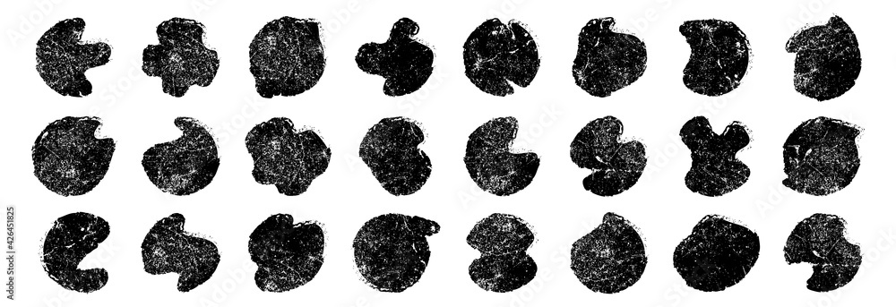 Random Grunge Shapes. Textured backgrounds vector collection. Abstract ...