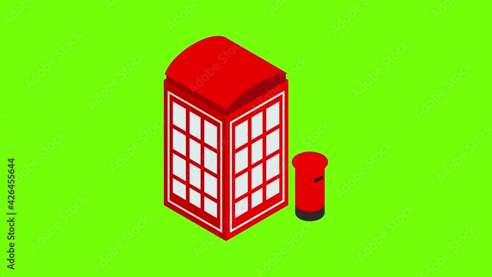 England symbol icon animation cartoon best object on green screen ...