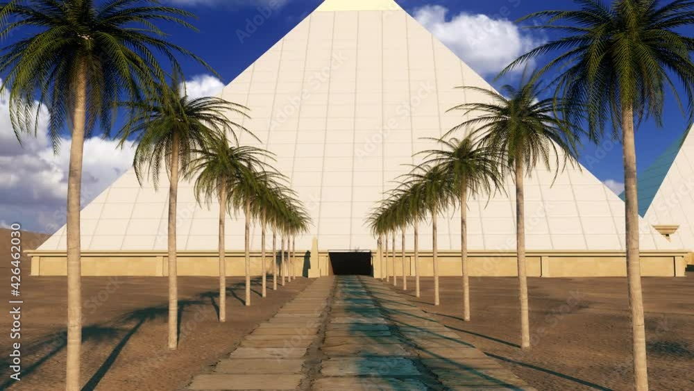 3d reconstruction of the great pyramids of Giza, Khufu, Menkaure and ...