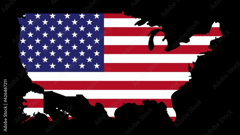 USA map animation. USA Map Showing Up Intro By States 4k animated ...