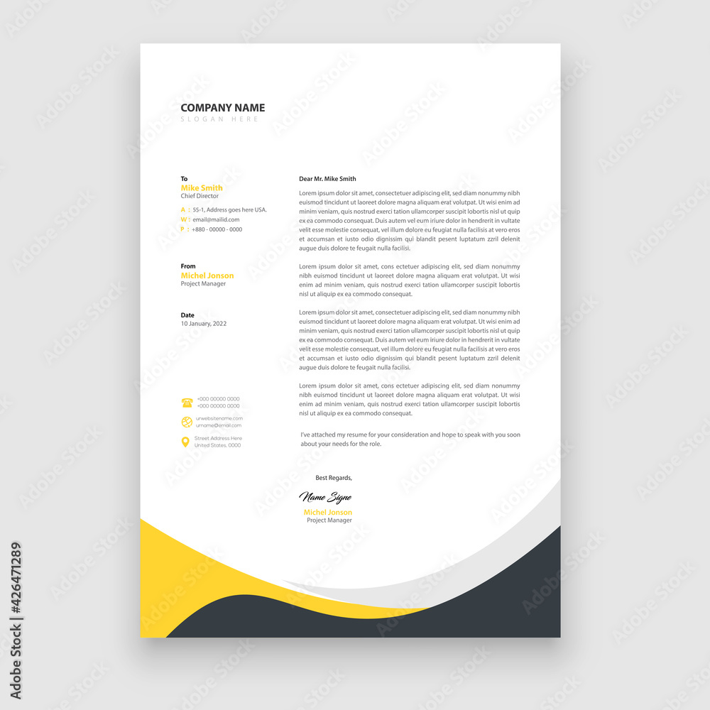 Business concept style modern letter head templates for your project ...