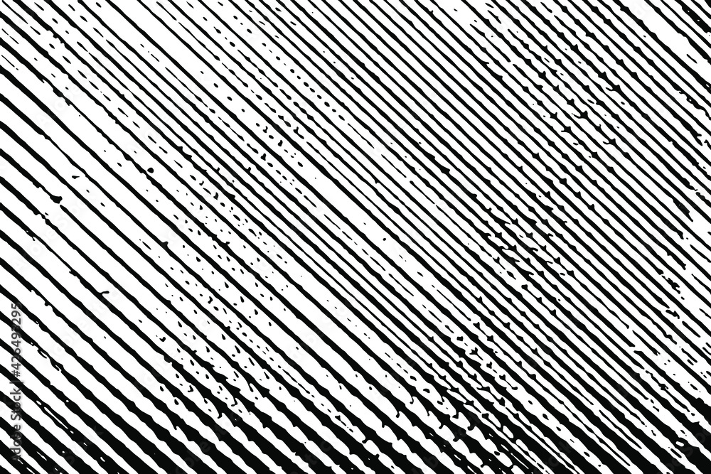 Grunge texture of uneven diagonal stripes. Monochrome urban background ...