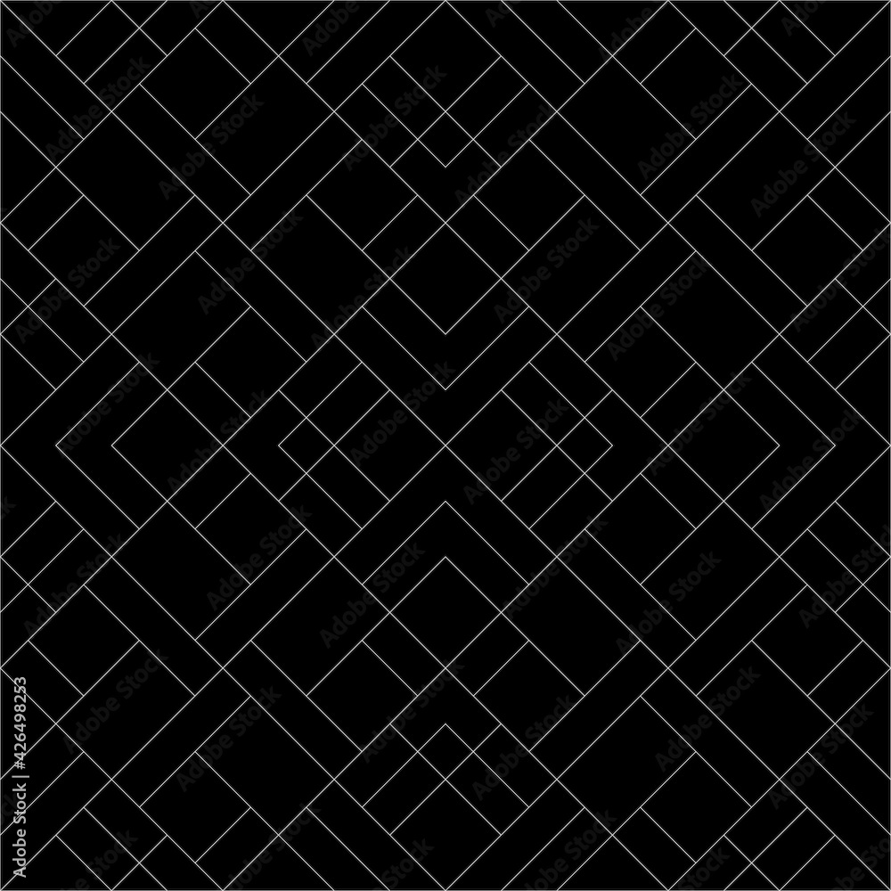 Geometric of diagonal tile pattern. Design mondrian style white on ...