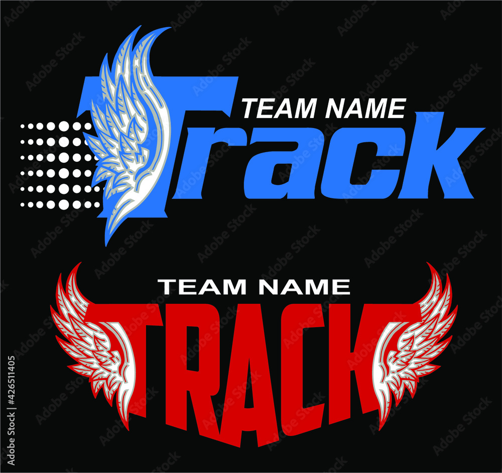 Track And Field Wing Logos