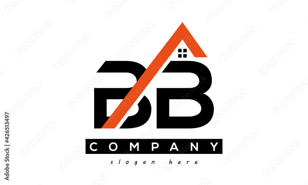 initial BB letter real estate construction logo vector Stock Vector ...