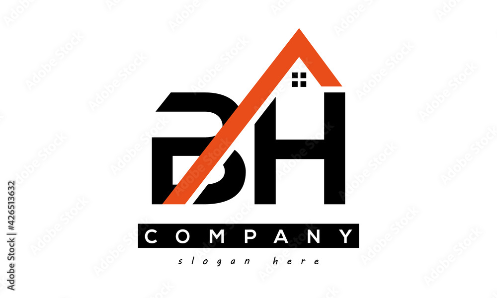 initial BH letter real estate construction logo vector Stock Vector ...