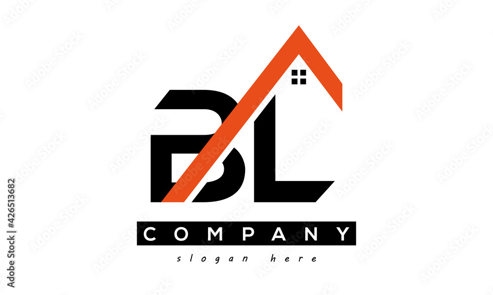 initial BL letter real estate construction logo vector Stock Vector ...