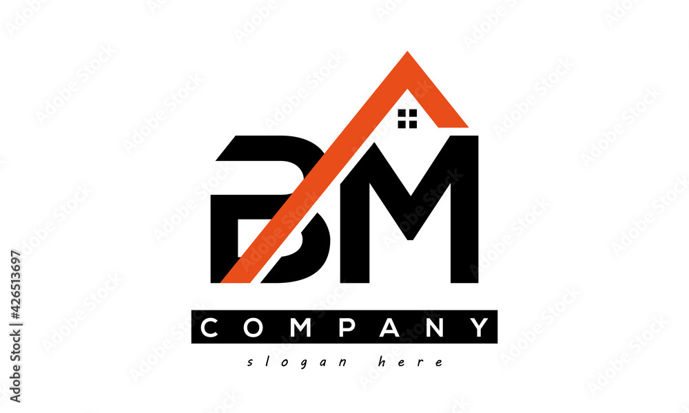 initial BM letter real estate construction logo vector Stock Vector ...