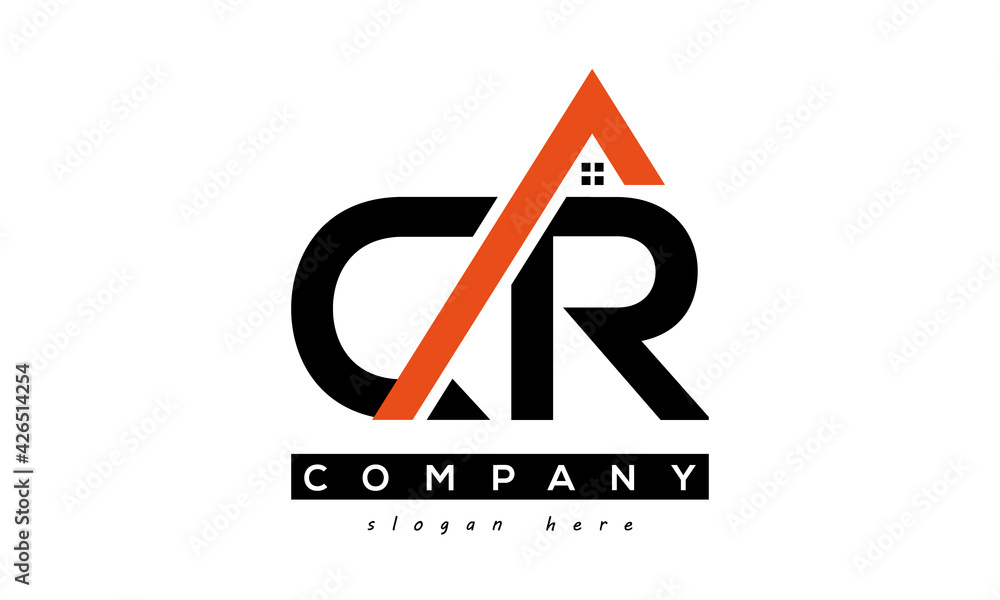 initial CR letter real estate construction logo vector Stock Vector ...