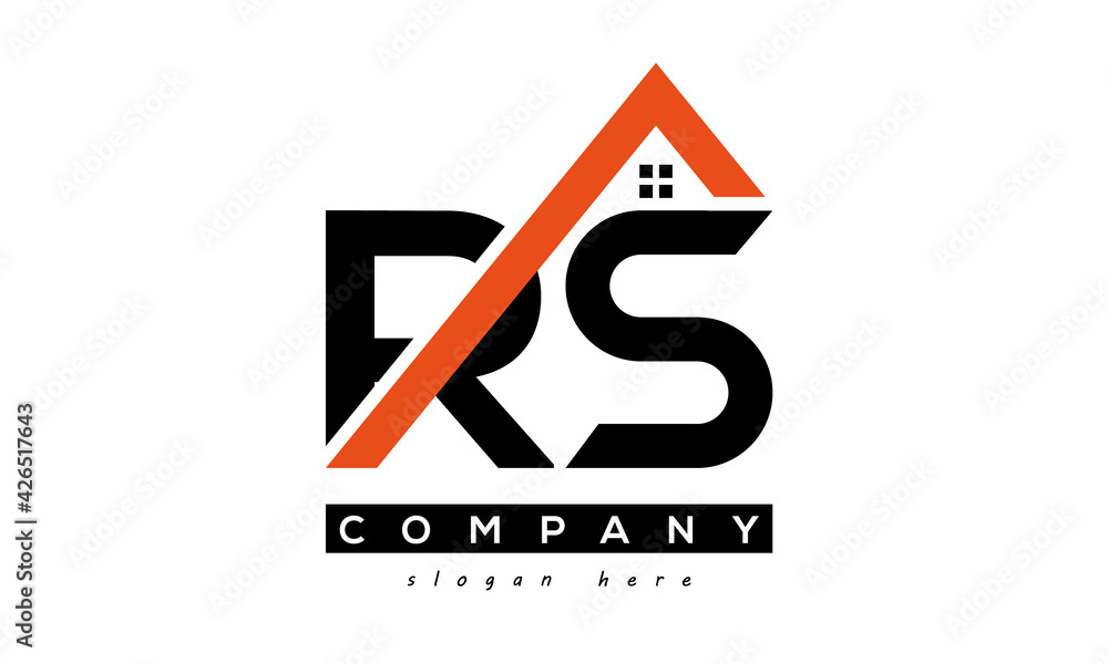 initial RS letter real estate construction logo vector Stock Vector ...