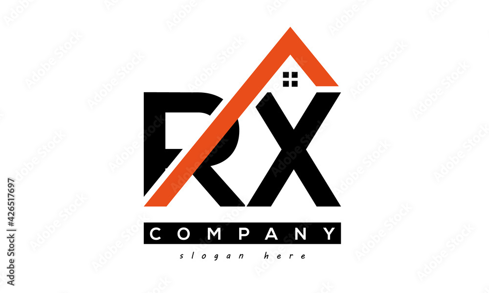 initial RX letter real estate construction logo vector Stock Vector ...