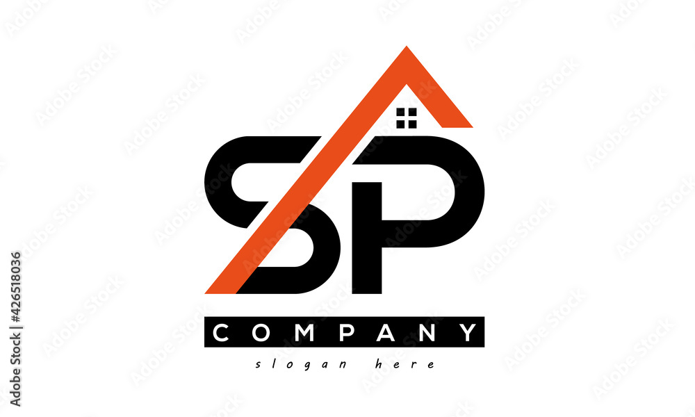 initial SP letter real estate construction logo vector Stock Vector ...