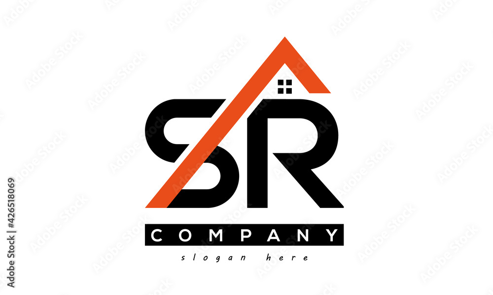 initial SR letter real estate construction logo vector Stock Vector ...