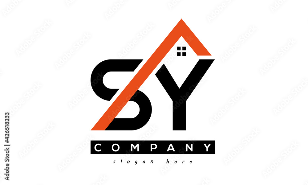 initial SY letter real estate construction logo vector Stock Vector ...