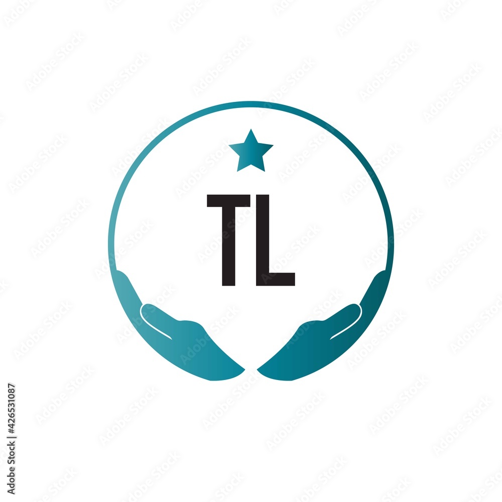 Initial Letter TL Hand Care Logo Design Template. Creative Health and ...