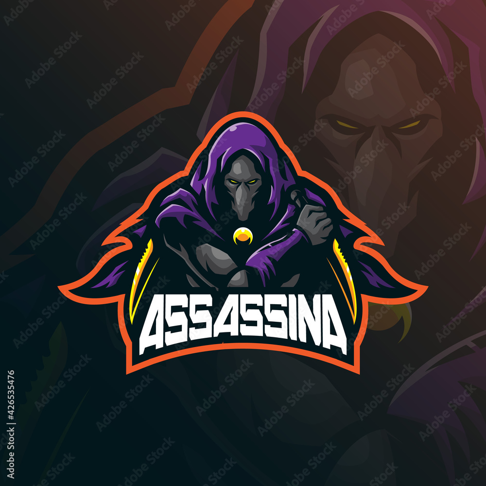 assassin mascot logo design vector with modern illustration concept ...