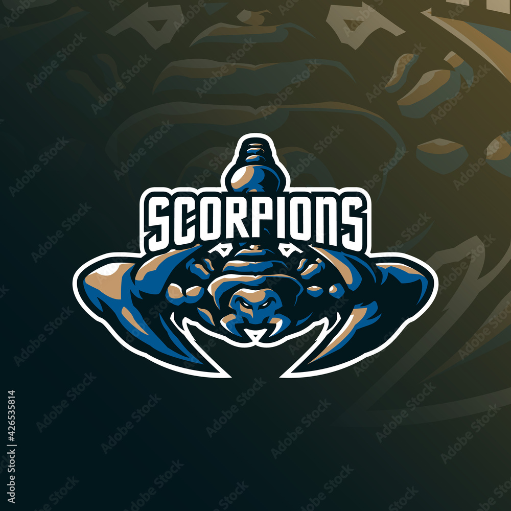 Scorpion mascot logo design vector with modern illustration concept ...