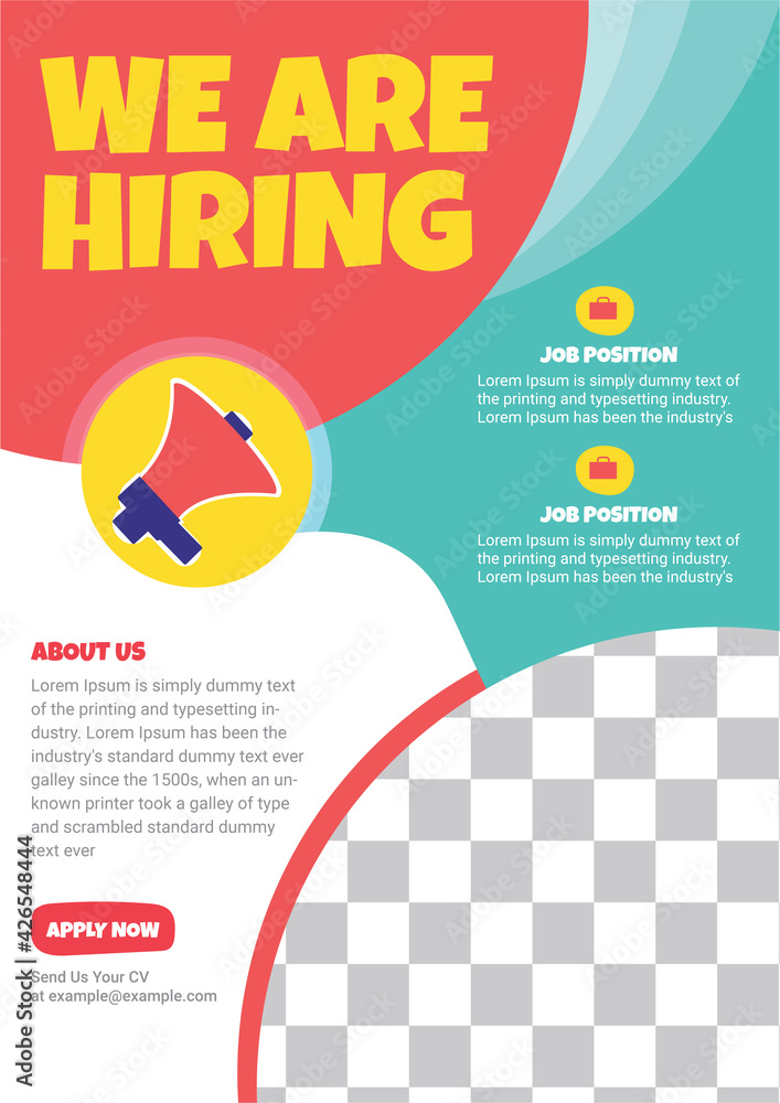 Vetor de Hiring Job flyer, Poster We are hiring Job advertisement flyer ...