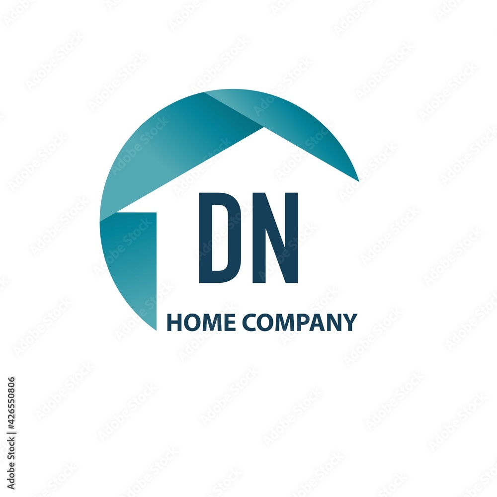 Initial Letter dn Home or Property Logo Design Template. Creative ...