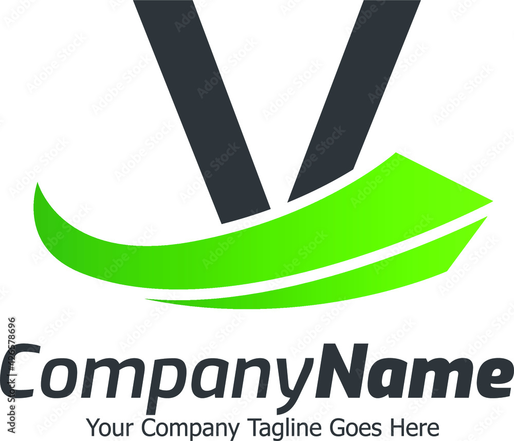 Letter V vector logo template, Colorful Letter V logo, Financial ...
