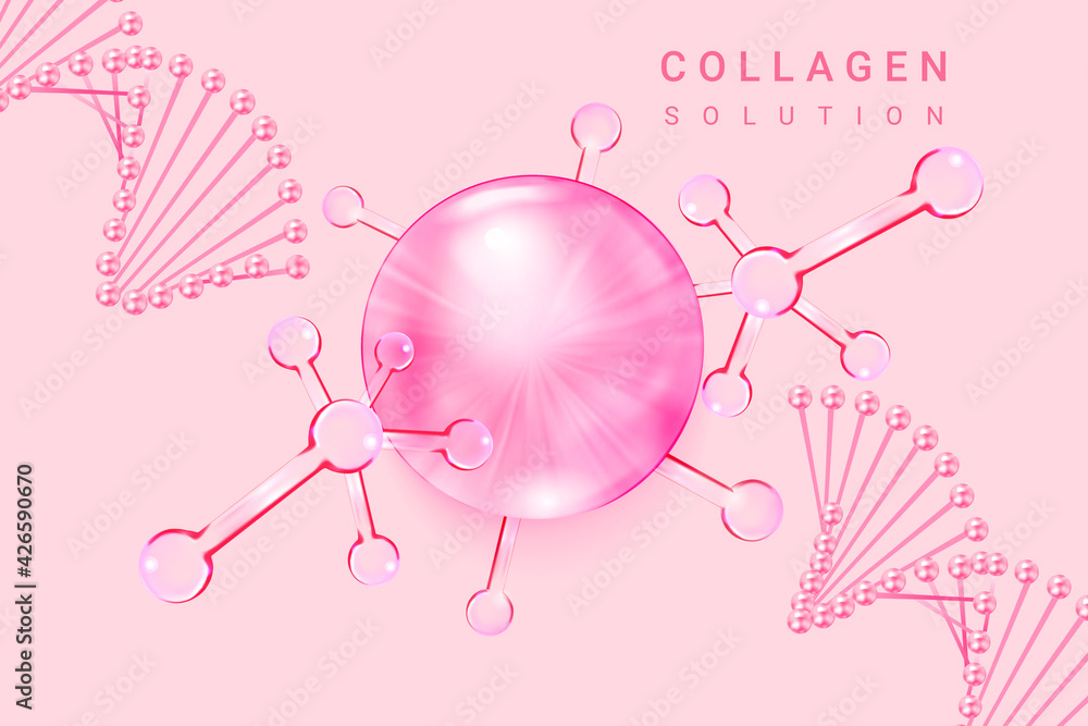 Cosmetics solution. supreme collagen essence. Stock Vector | Adobe Stock