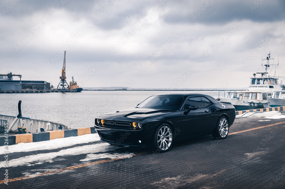 Dodge Challenger Black Chrome Wheels