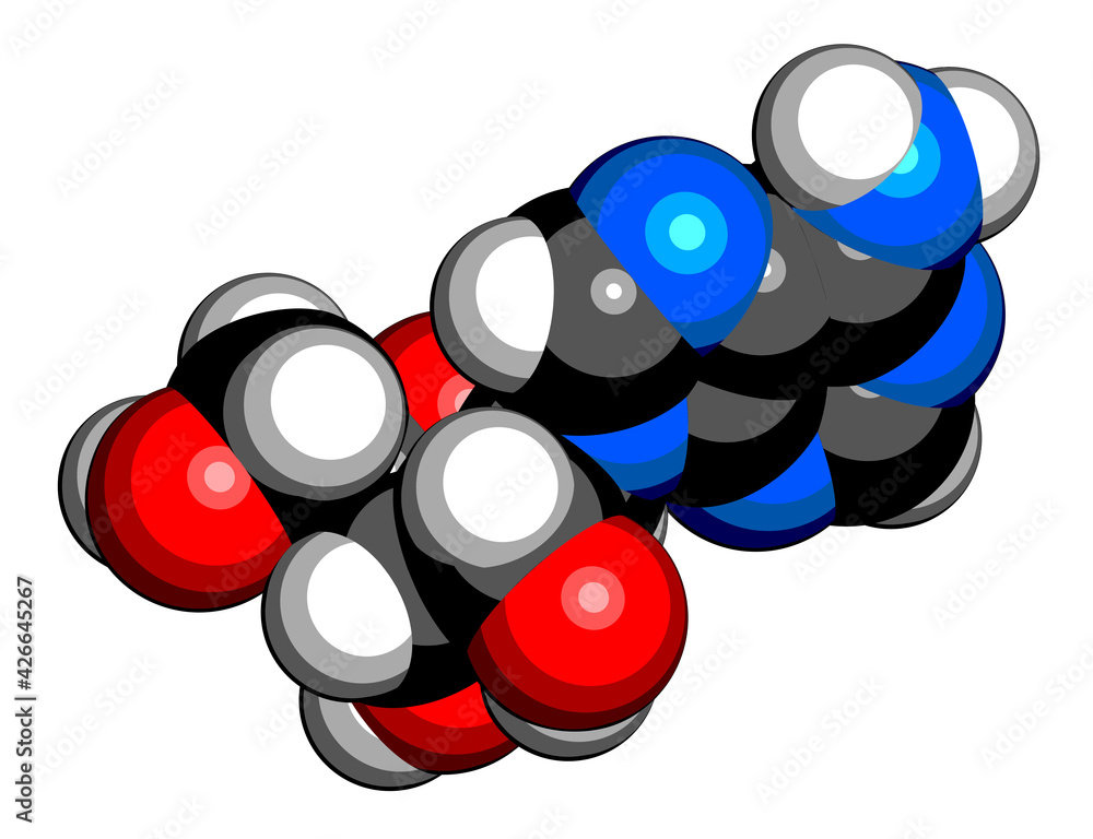 Adenosine (Ado) purine nucleoside molecule. Important component of ATP ...