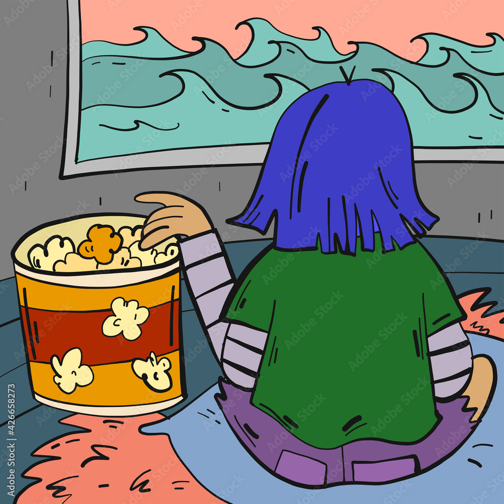 Eating Popcorn Animation