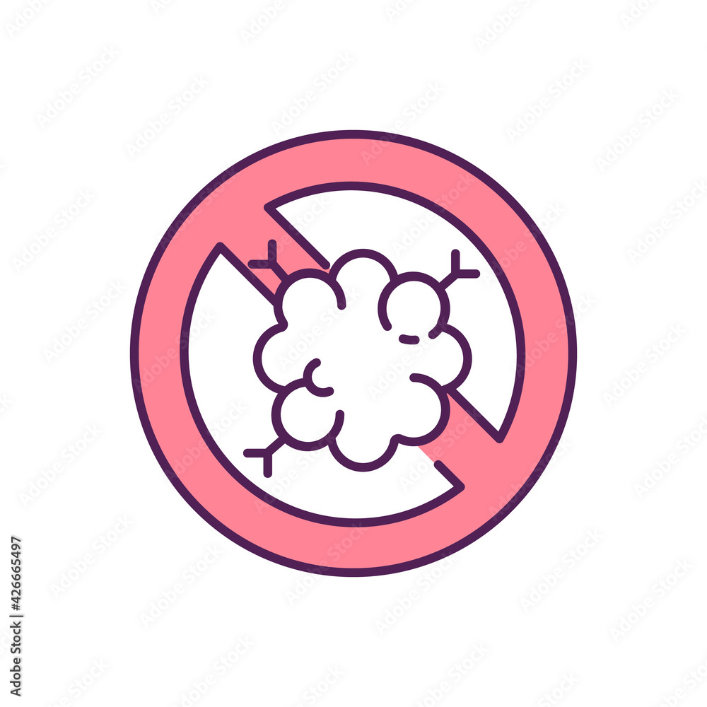 Preventing cancer cells from growing RGB color icon. Life-threatening ...