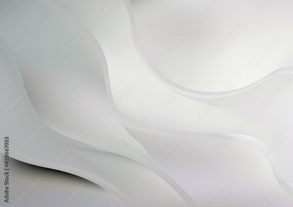 Abstract Light Grey Wave Background Vector Eps Stock Vector | Adobe Stock