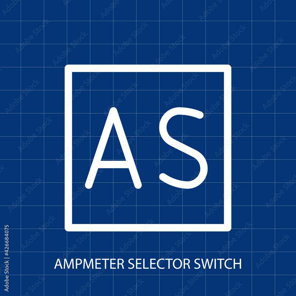 Symbol Amp Meter Selector Switch Vector illustration of Electrical ...