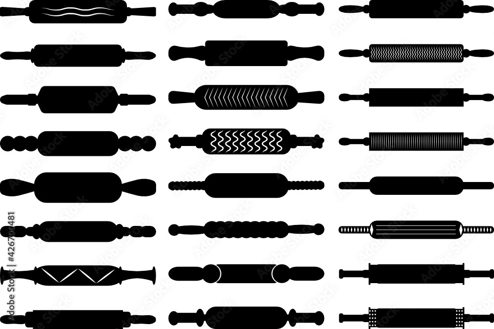 Rolling Pin SVG Cut File | Baking SVG | Rolling Pin Silhouette Bundle ...